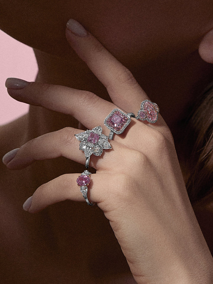 Argyle Pink™ Diamond Flora Ring by J FINE